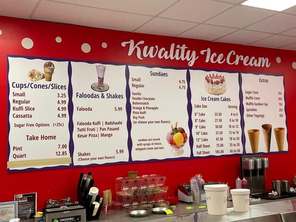 Menu at Kwality Ice Cream, Devault