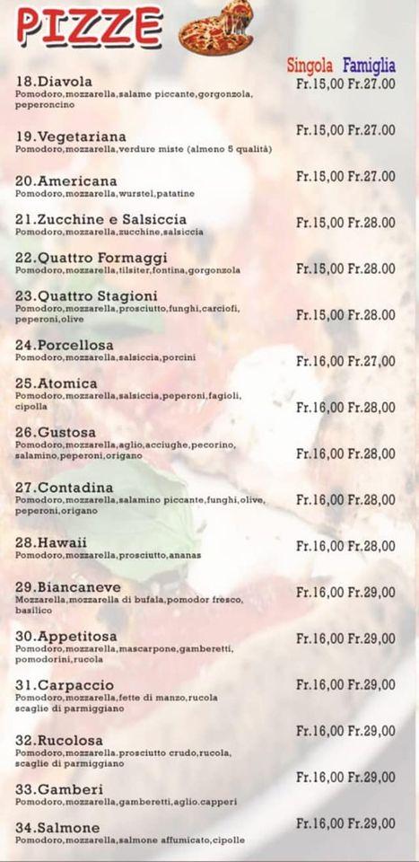 Menu at MY PIZZA, Mezzovico-Vira