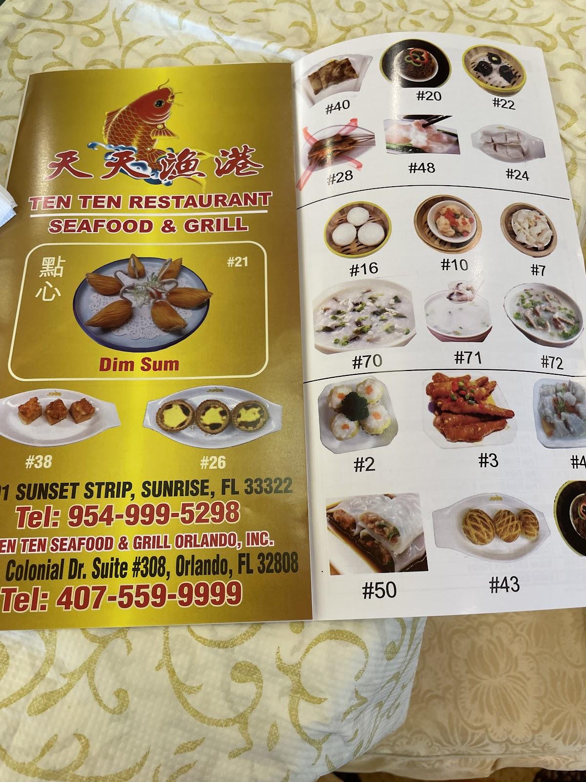 Menu at Ten Ten Seafood & Grill BBQ, Orlando
