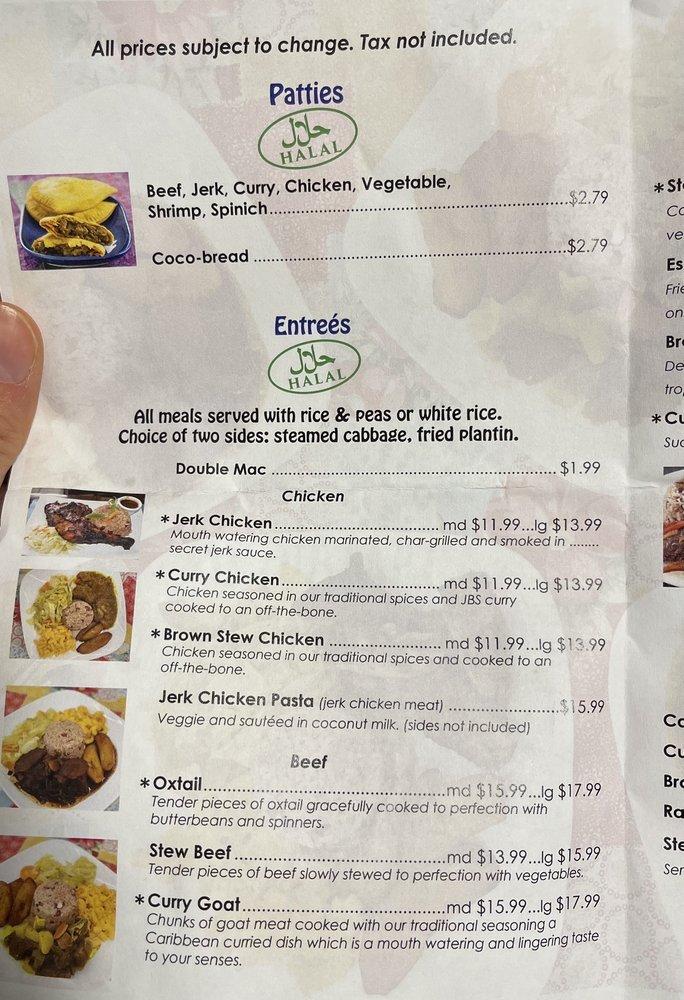 Menu at Tropical Delight 1 Inc restaurant, Ocala