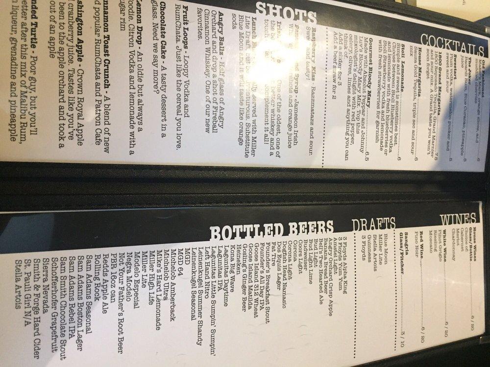Menu at Safe House Bar & Grill, Crown Point
