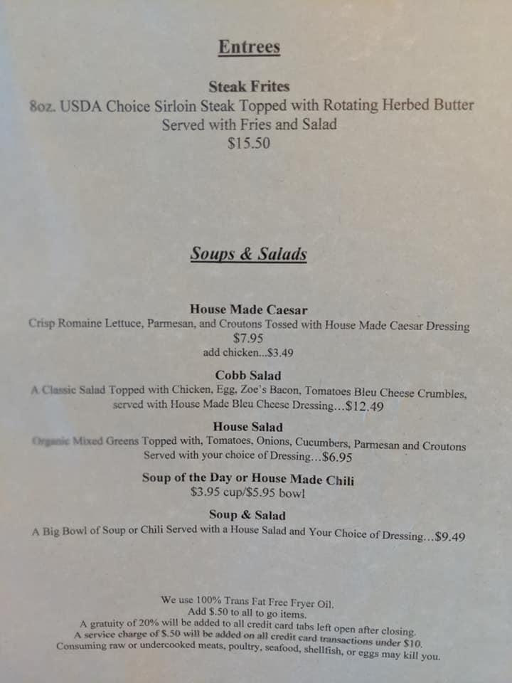 Menu at Twilight Rainier pub & bar, Seattle