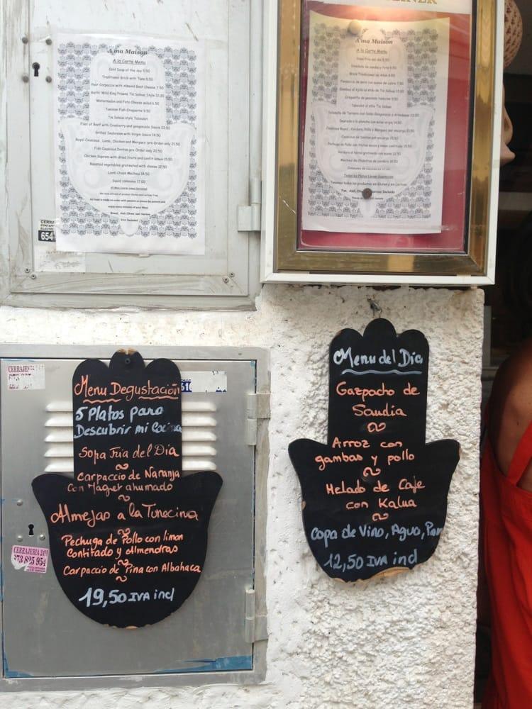 Menu at A Ma Maison Restaurant, Palma, Carrer Soler