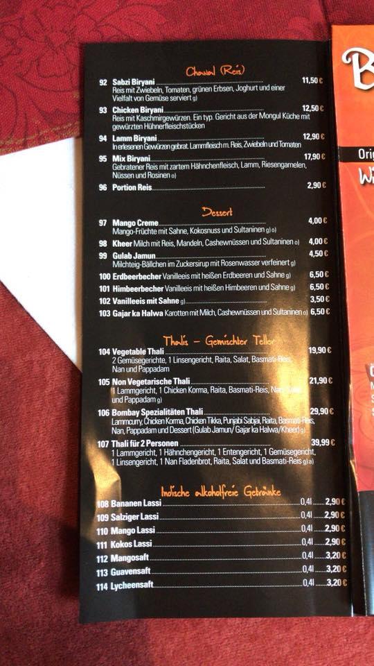 Speisekarte von Bombay Delight restaurant, Singen (Hohentwiel)