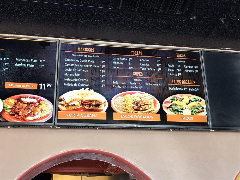 Menu at El Pollo Dorado restaurant, Salinas, 701 E Alisal St