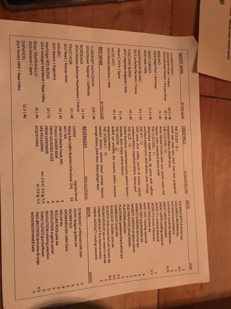 Menu at Fat Cats pub & bar, Cleveland