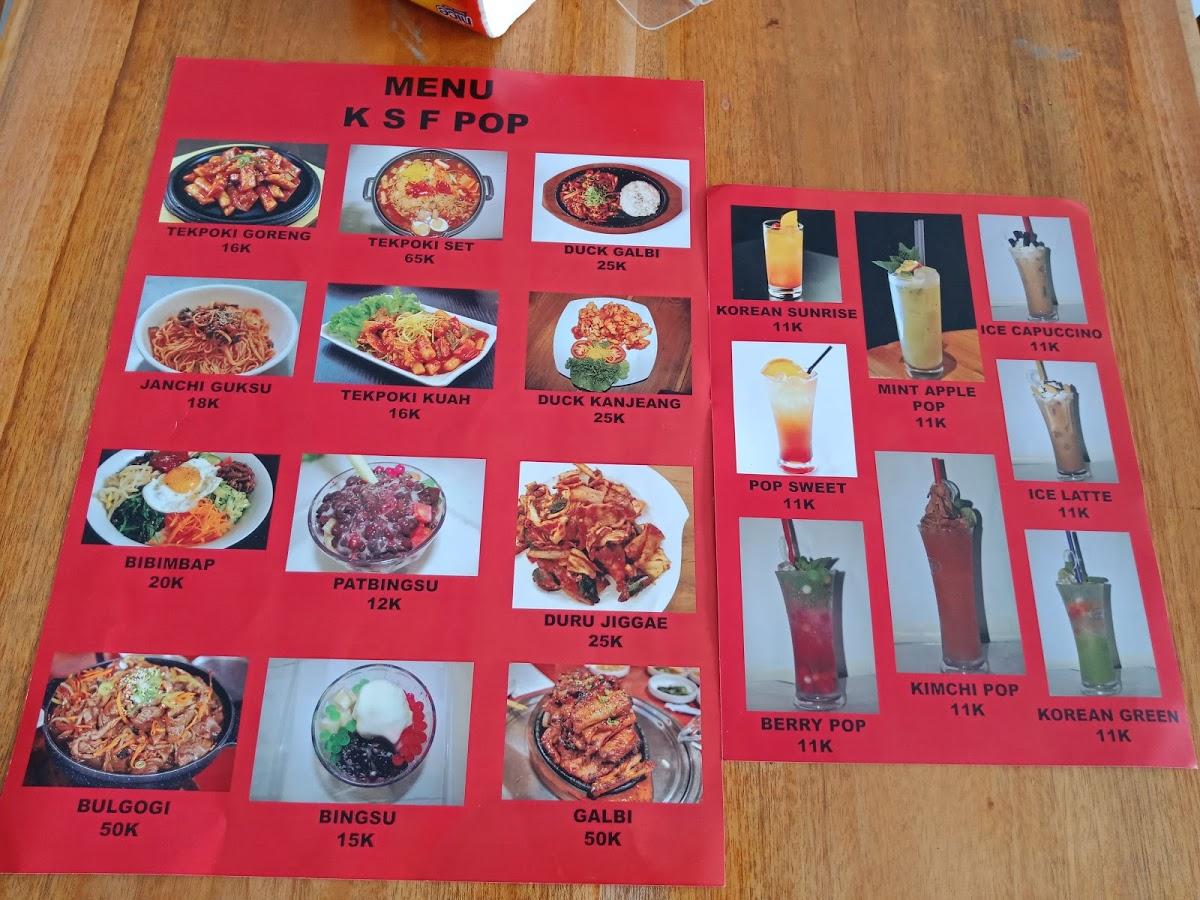Menu at KSF POP ( KOREAN RESTAURANT ), Denpasar