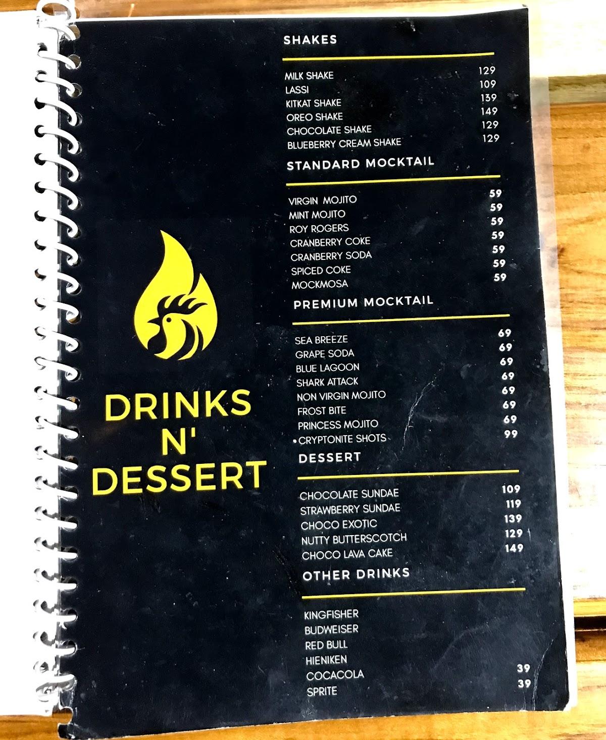 Menu at The Serial Griller, Agartala