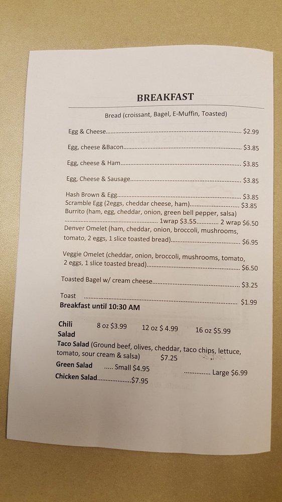Menu at Union Deli La Puget Sound Plaza Building restaurant, Seattle