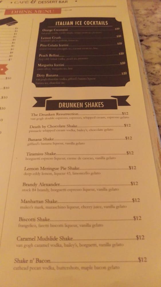 Menu at Carmella's Cafe and Dessert Bar, Charleston