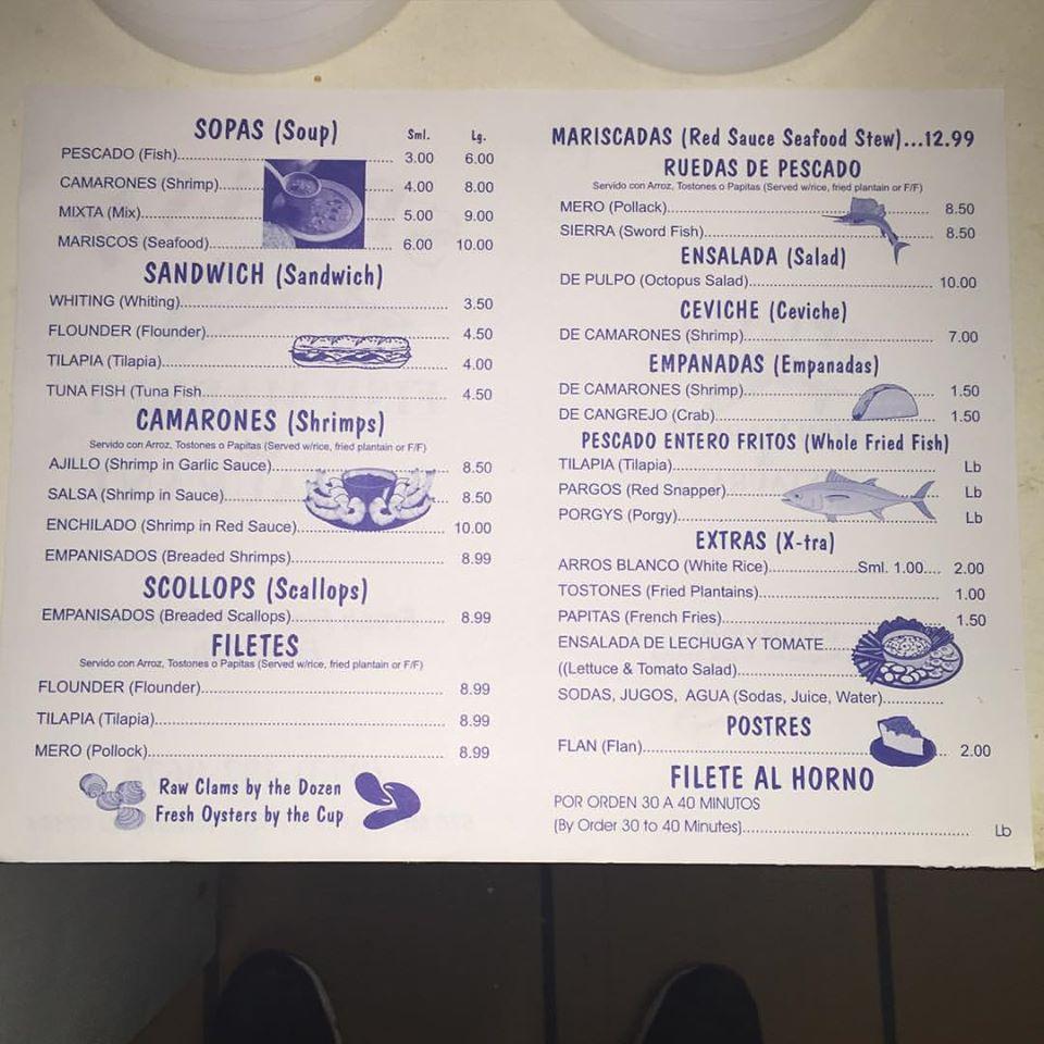 Menu at Splash Fish Market restaurant, Newark