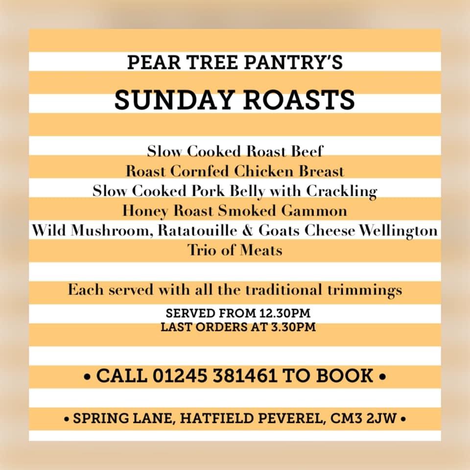 Pear Tree Pantry, Spring Ln in Hatfield Peverel - Restaurant menu and ...