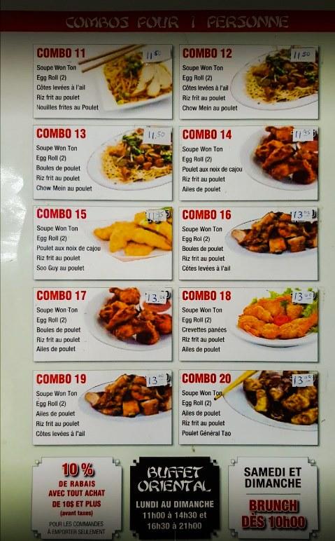Menu au Restaurant Del, Val-d'Or