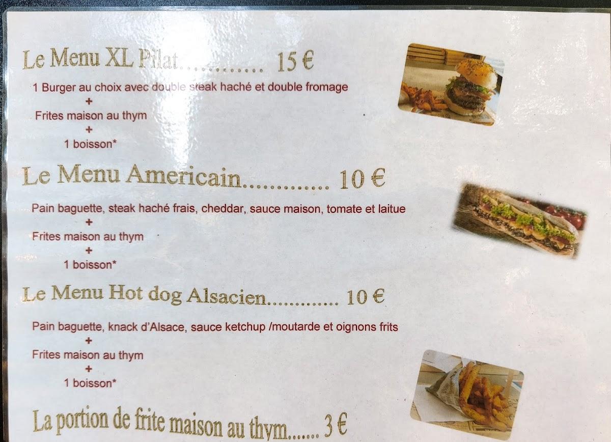 Menu at Le Pin Burger restaurant, La Teste-de-Buch