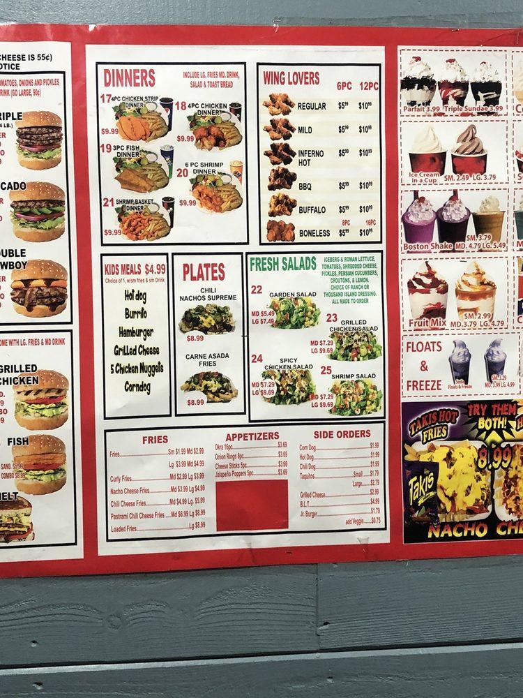 Menu at Station 49 Grill restaurant, San Andreas