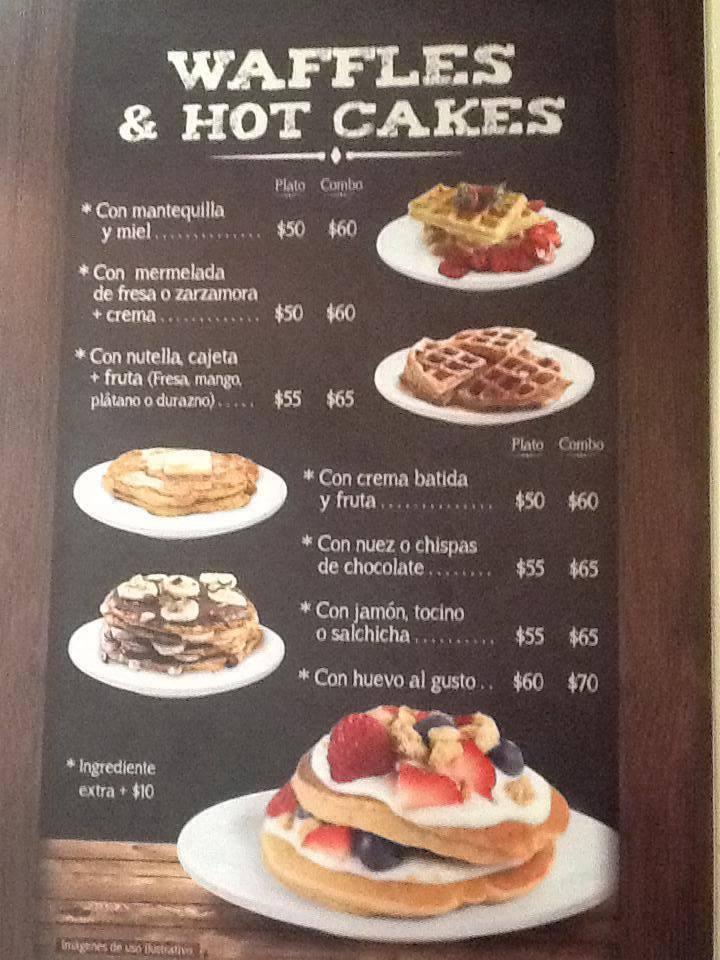 Menu at Deli de Paris restaurant, Saltillo