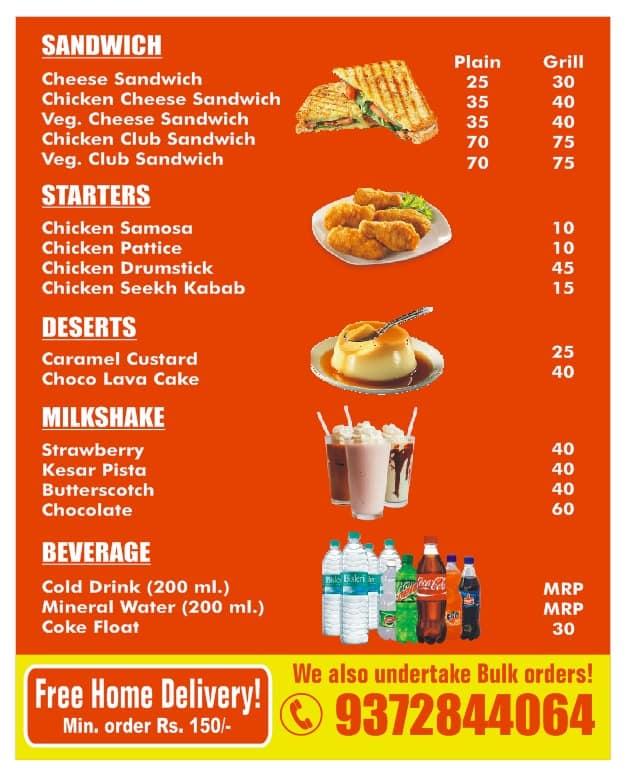 Menu at KGN FRIES N Burgers, India