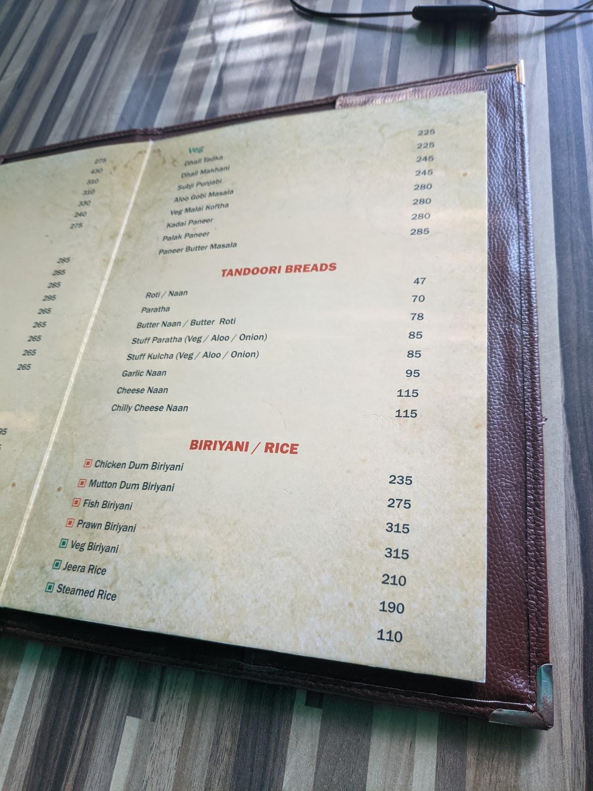 Menu at ECR Dhaba Restaurant, Chennai, Boat House