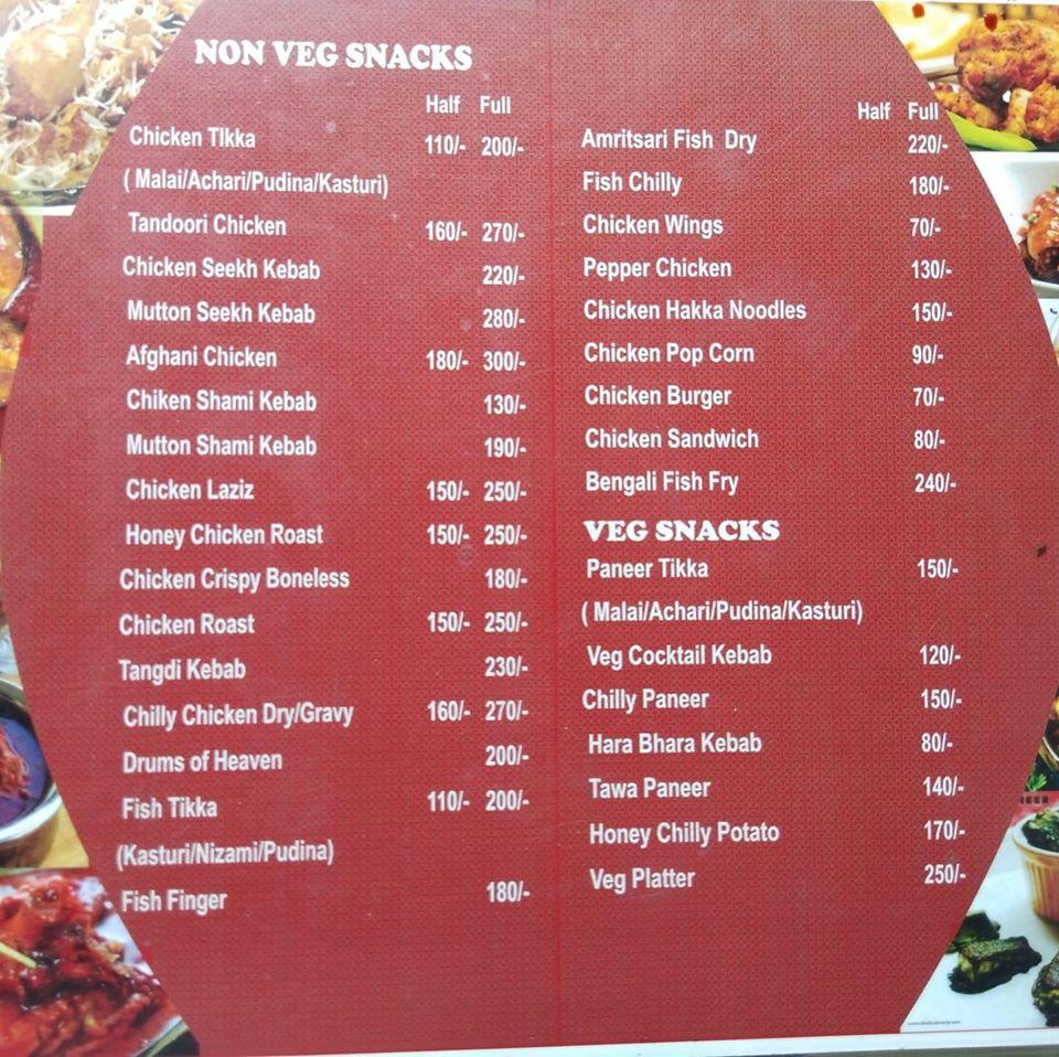 Menu at NVD (Non Veg Delights), Sagar