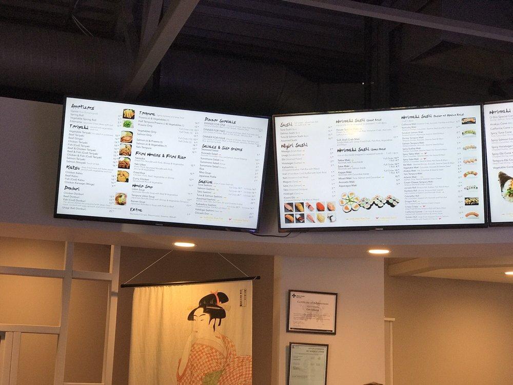 Menu at Osho Express restaurant, Lethbridge