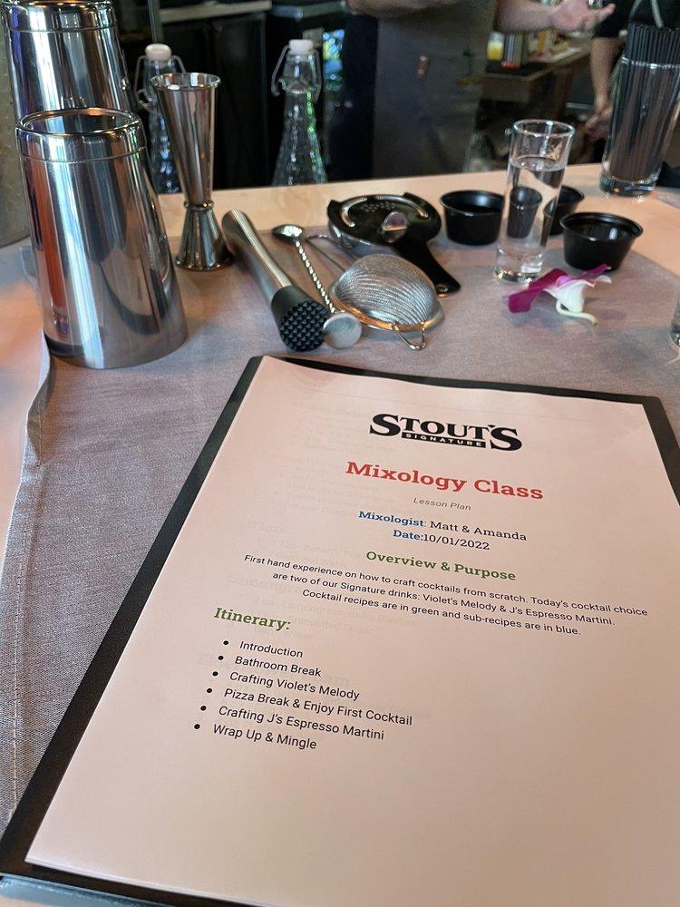 Menu at Stout’s Signature pub & bar, San Antonio