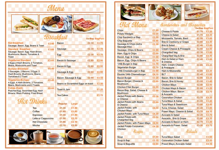 Menu at Best Hand Car Wash cafe, Exmouth