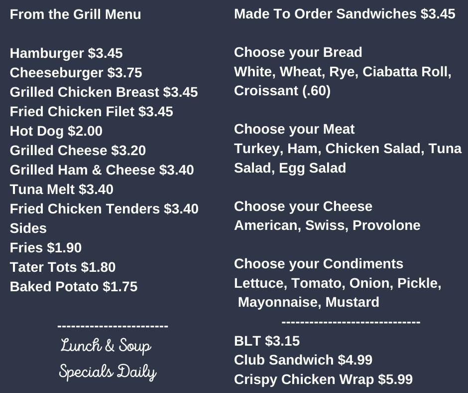 Menu at Bath Community Bistro restaurant, Hot Springs