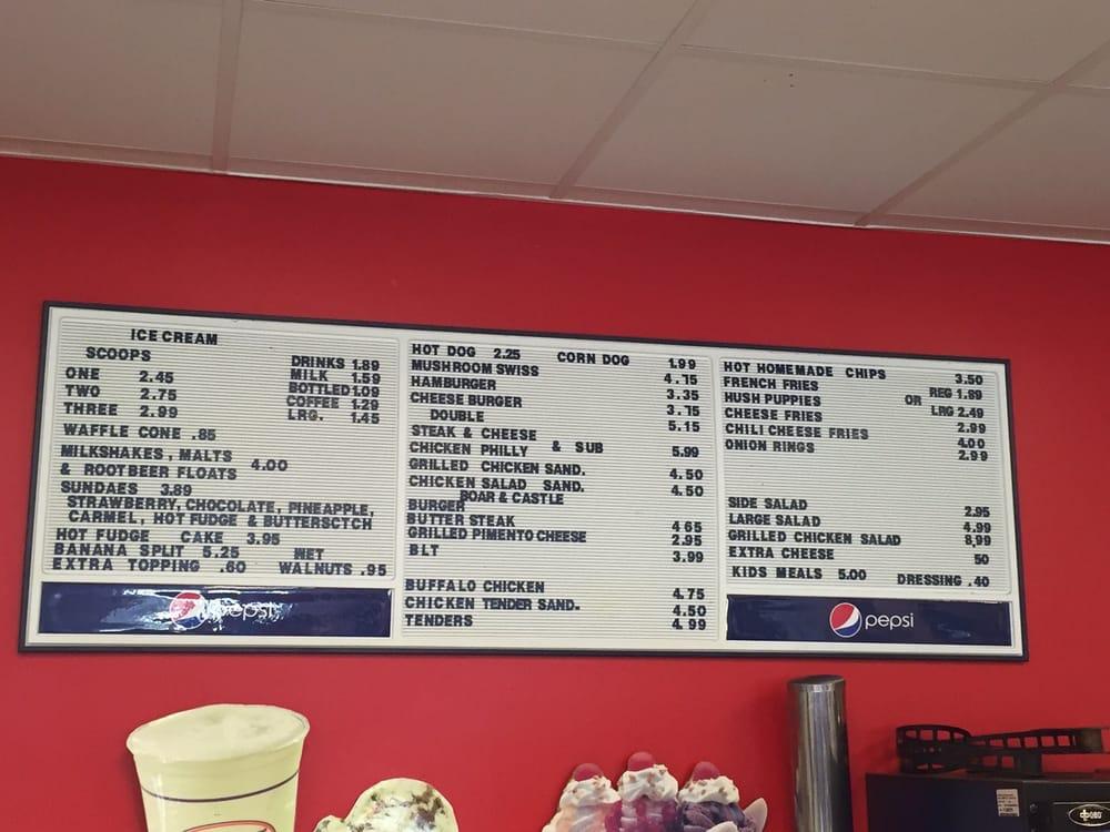 Menu at Center Grove Grill & Soda Shop restaurant, Greensboro