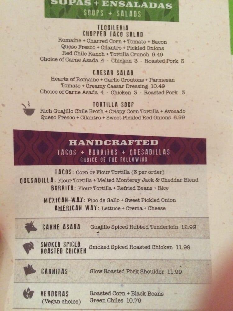 Menu at Jose Cuervo Tequileria restaurant, Las Vegas, 5757 Wayne Newton ...