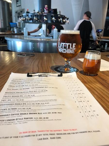 Menu at Little Machine Beer pub & bar, Denver