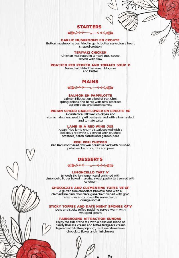 Menu at The Ox Inn pub & bar, Stanley, Kyo Ln