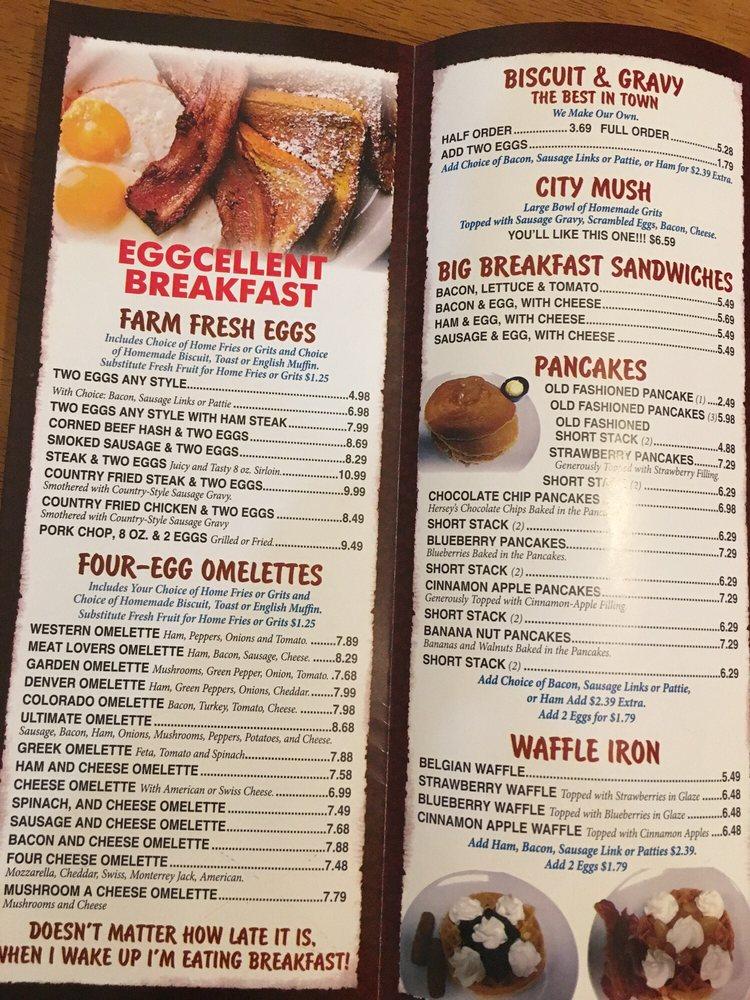 Carta del restaurante Egg City Diner, Haines City, US Hwy 27