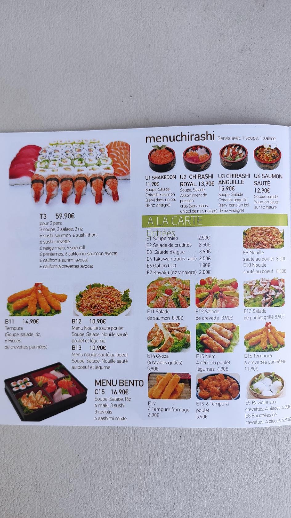 Menu at Minato Restaurant Japonais, Chevilly Larue
