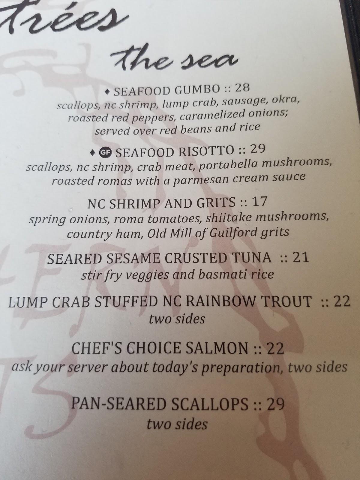 Menu at Southern Roots Restaurant, Jamestown, 119 E Main St