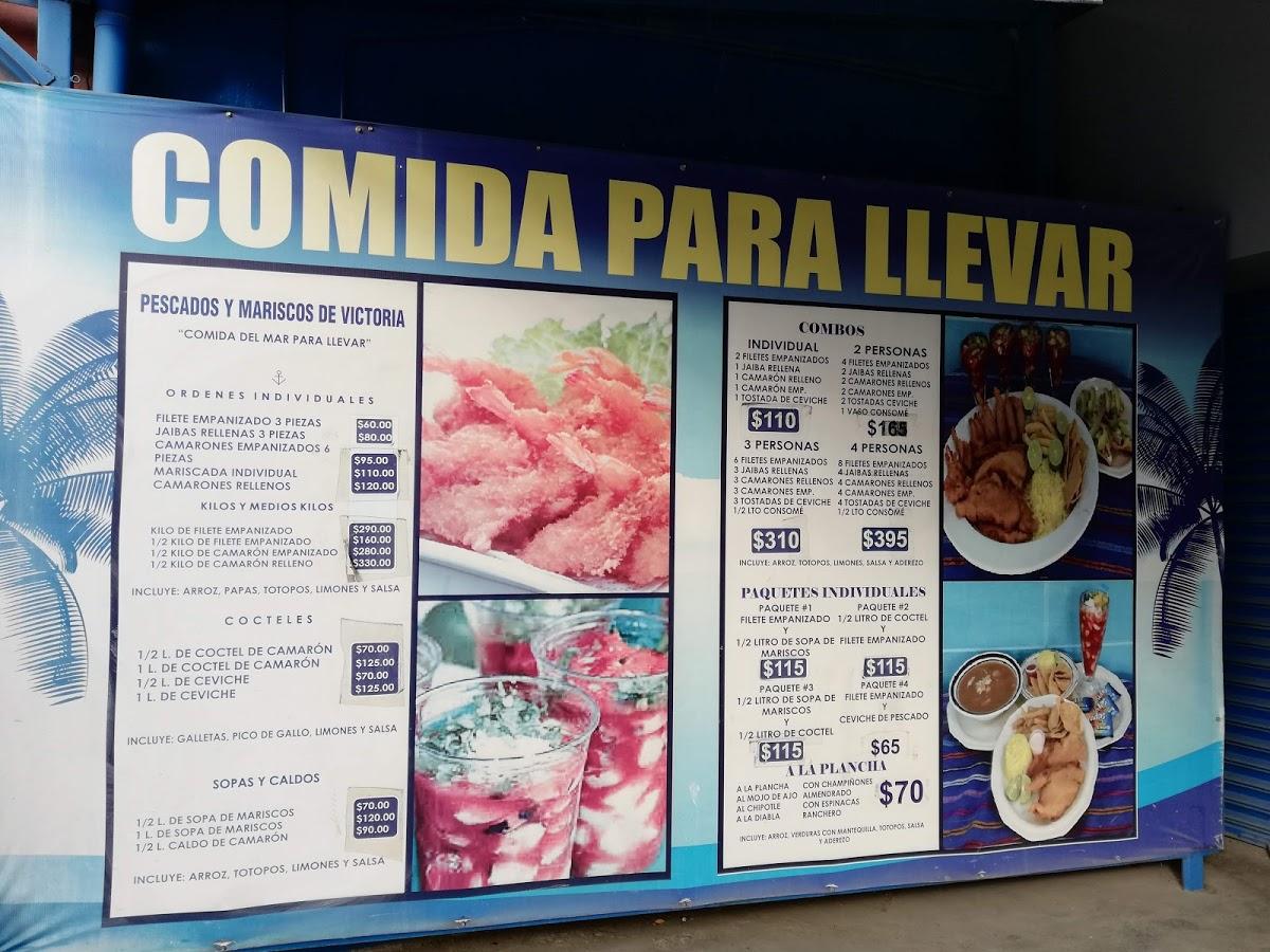 Menu at Victoria Fried Fish restaurant, Ciudad Victoria
