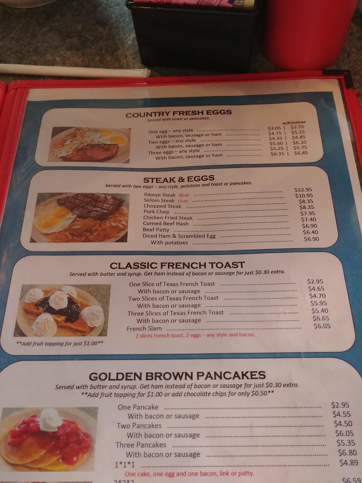 Menu at Riverside Family Restaurant, Ottumwa