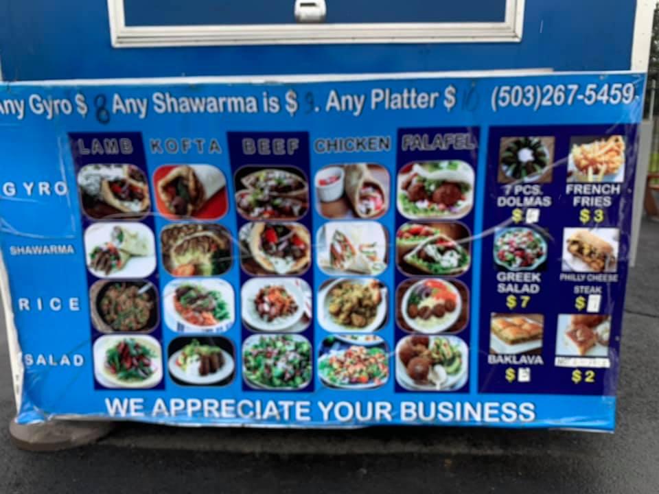Menu at Gresham Food Carts restaurant, Gresham, 2280 NW Burnside Rd