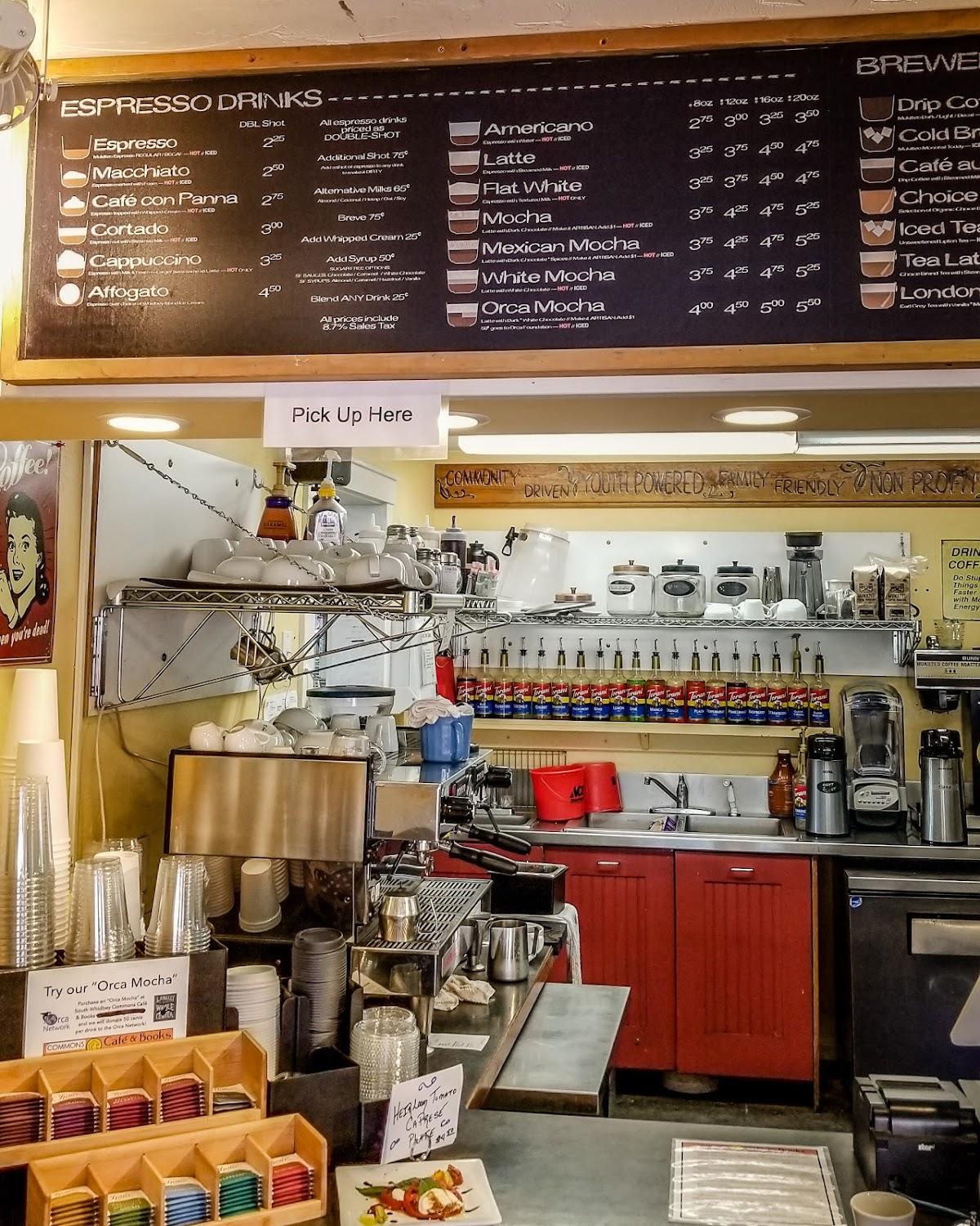 Menu at The Commons Cafe & Books, Langley