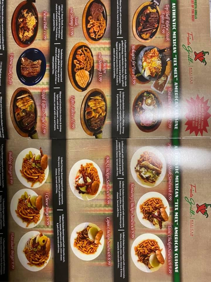 Menu at Fiesta Grill Mexican restaurant & Tex-Mex, Ripley