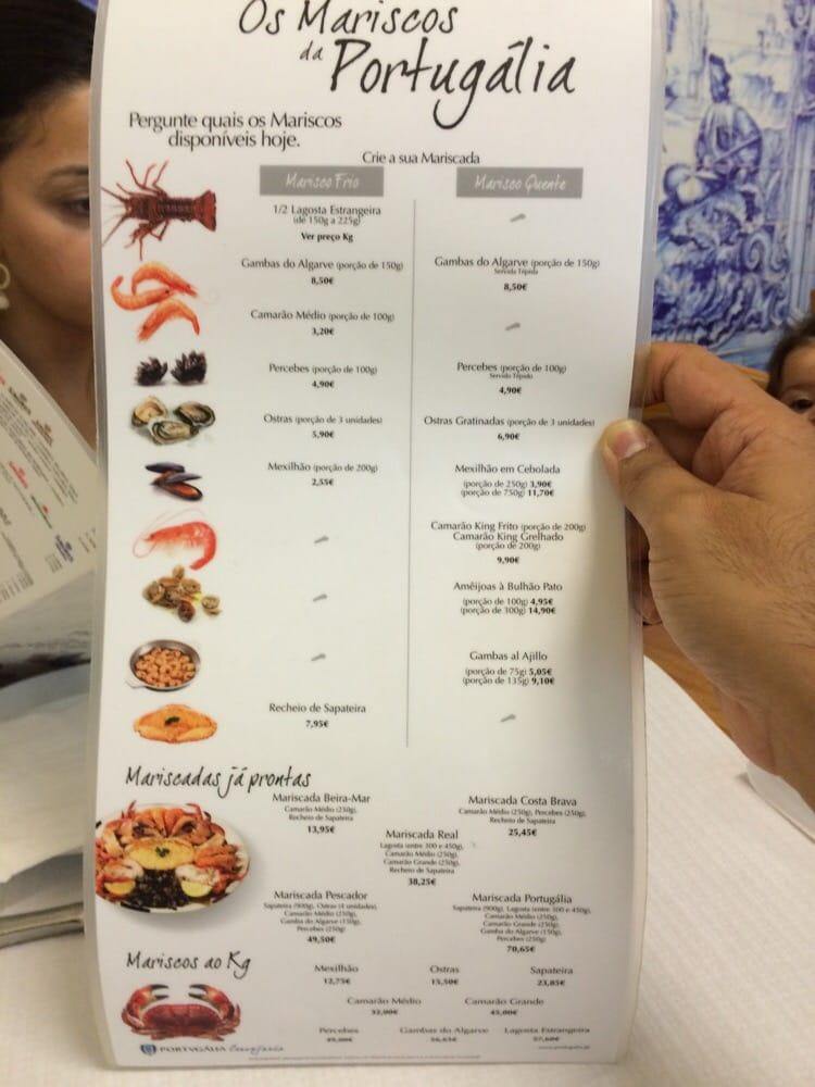 Menu em Cervejaria Portugália - Almirante Reis restaurante, Lisboa, Av ...
