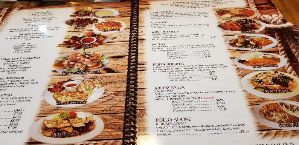 Menu at Los Comales Mexican Bar & Grill, Memphis, Madison Ave