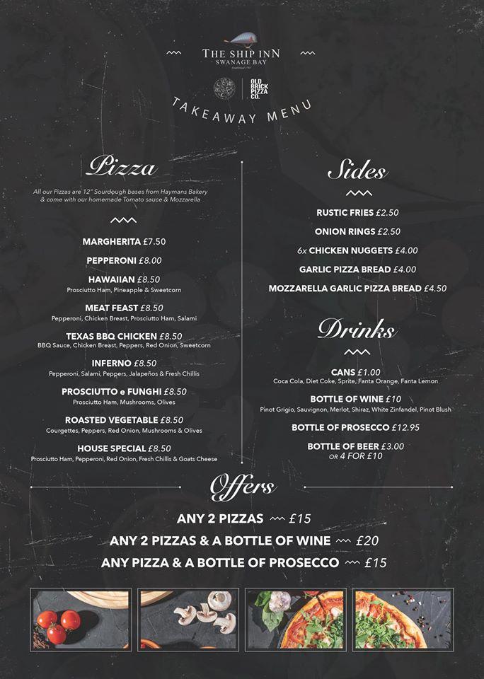Menu at The Ship Inn pub & bar, Swanage, 23A High St