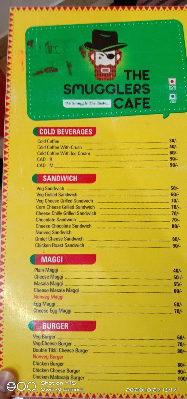 Menu at The Smugglers Cafe, Daund