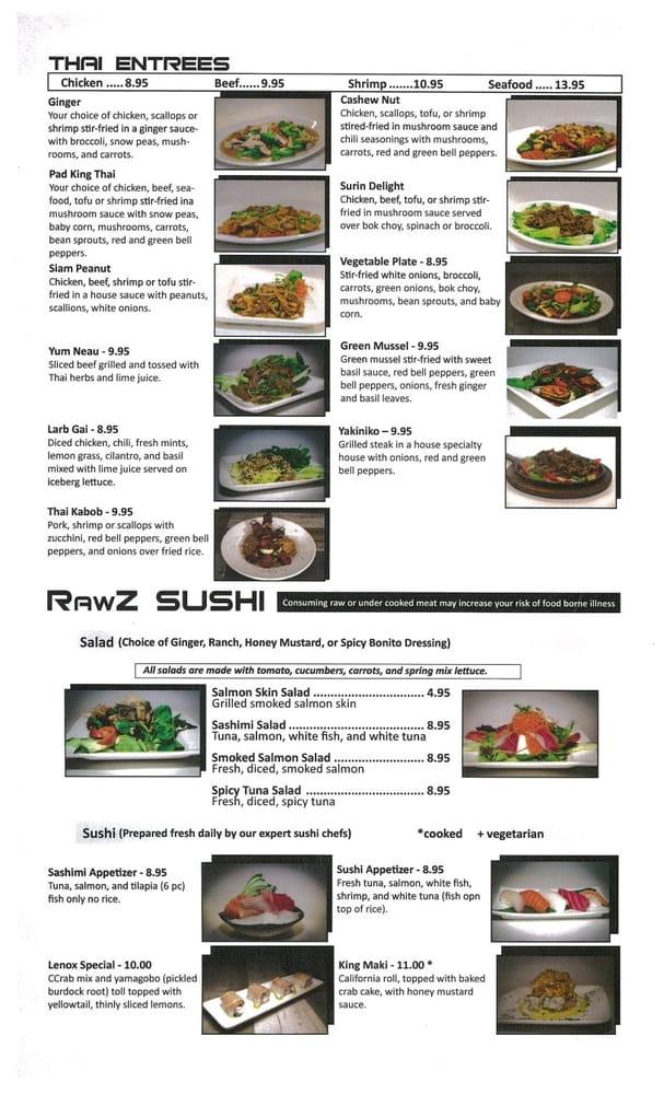 Menu at Cafe RawZ of West Monroe, West Monroe