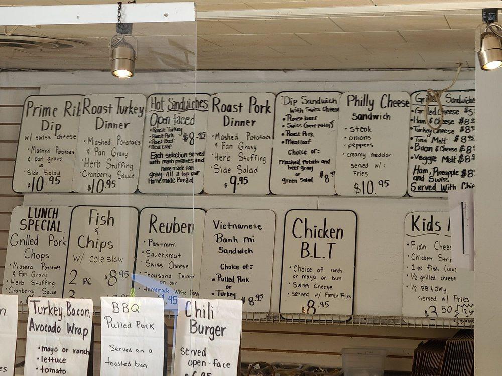 Menu at Sultan Bakery, Sultan, US-2