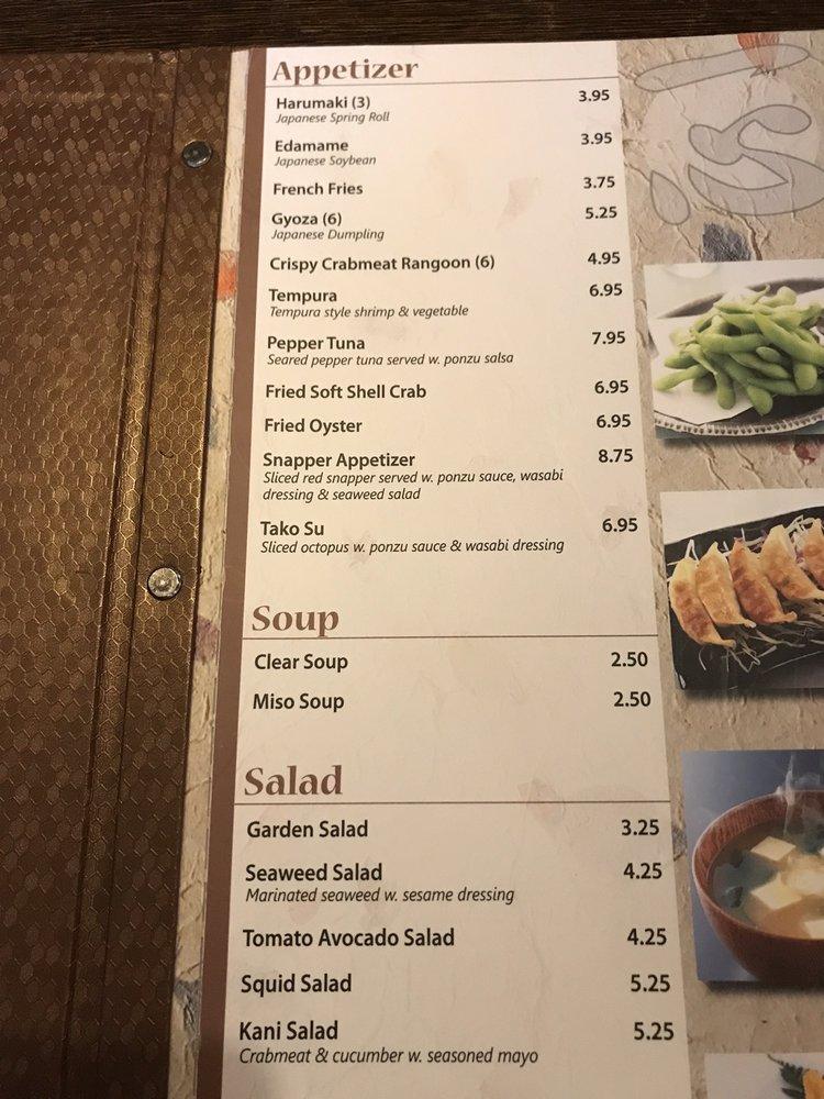 Menu at Isshin Japanese Steakhouse, Fairview