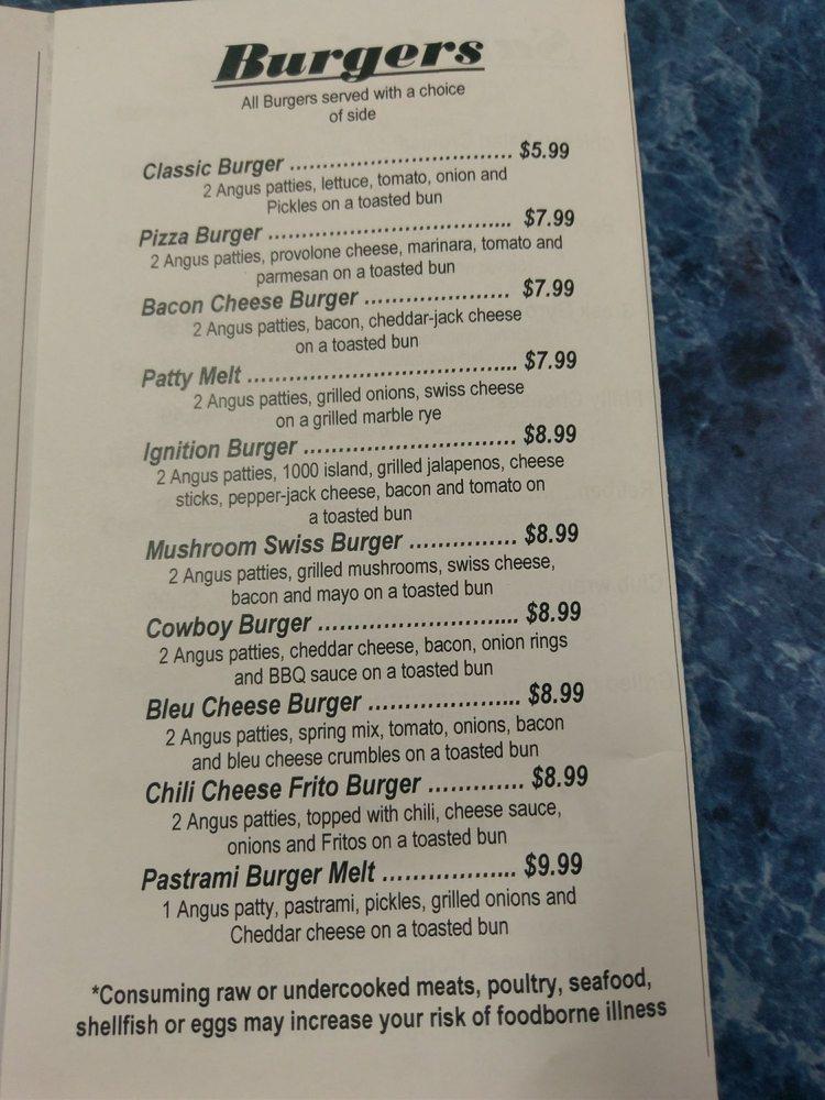 Menu at The Place To Go restaurant, Pahrump