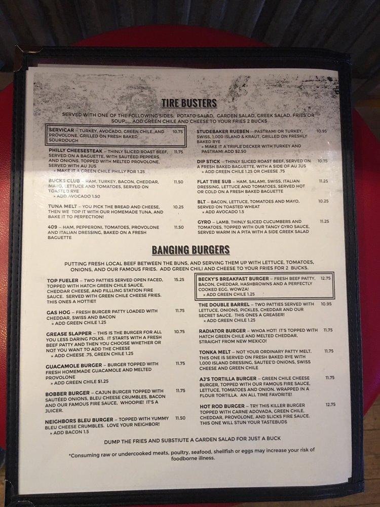Menu at Filling Station Grille desserts, Hamilton