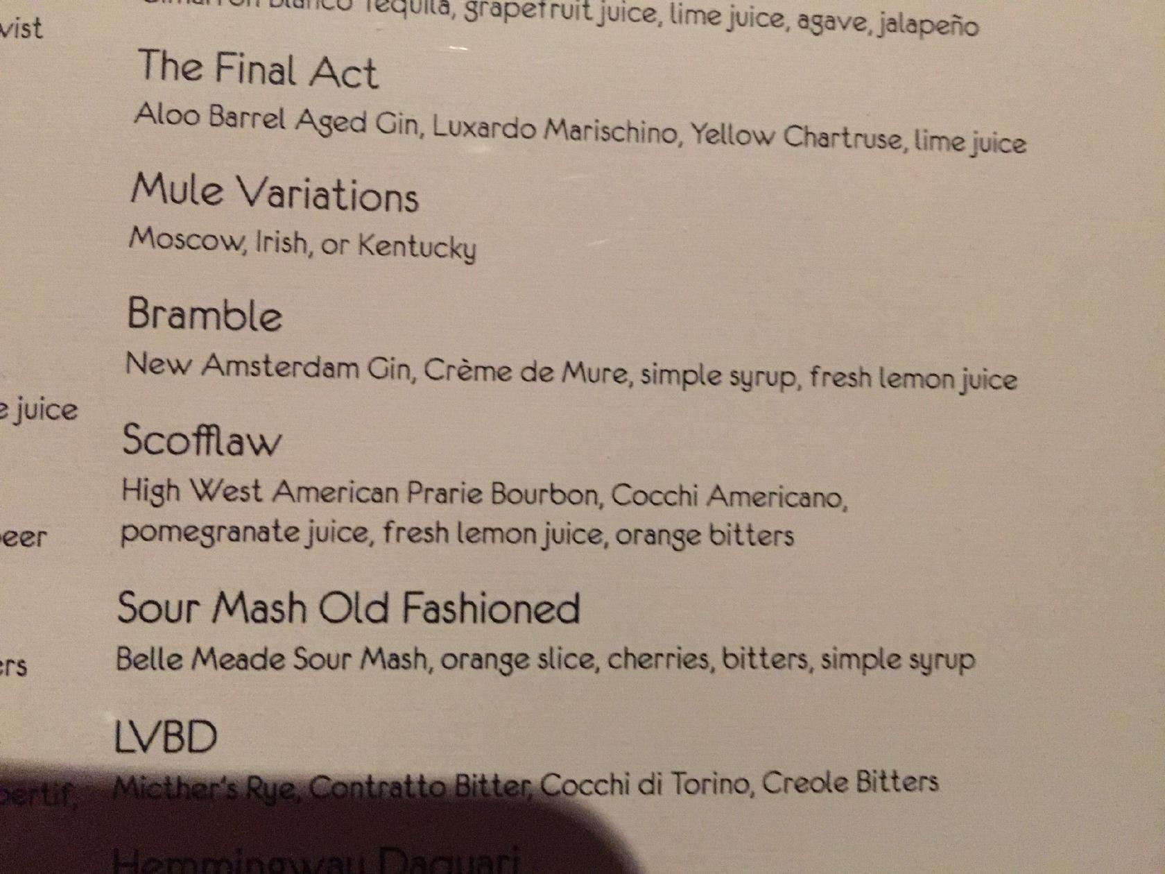 Menu at Mara's Gourmet pub & bar, Lima