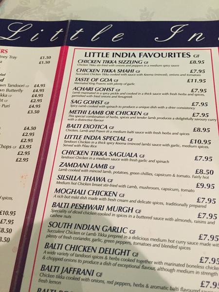 Menu at Little India Frodsham 98 Main Street restaurant, Frodsham